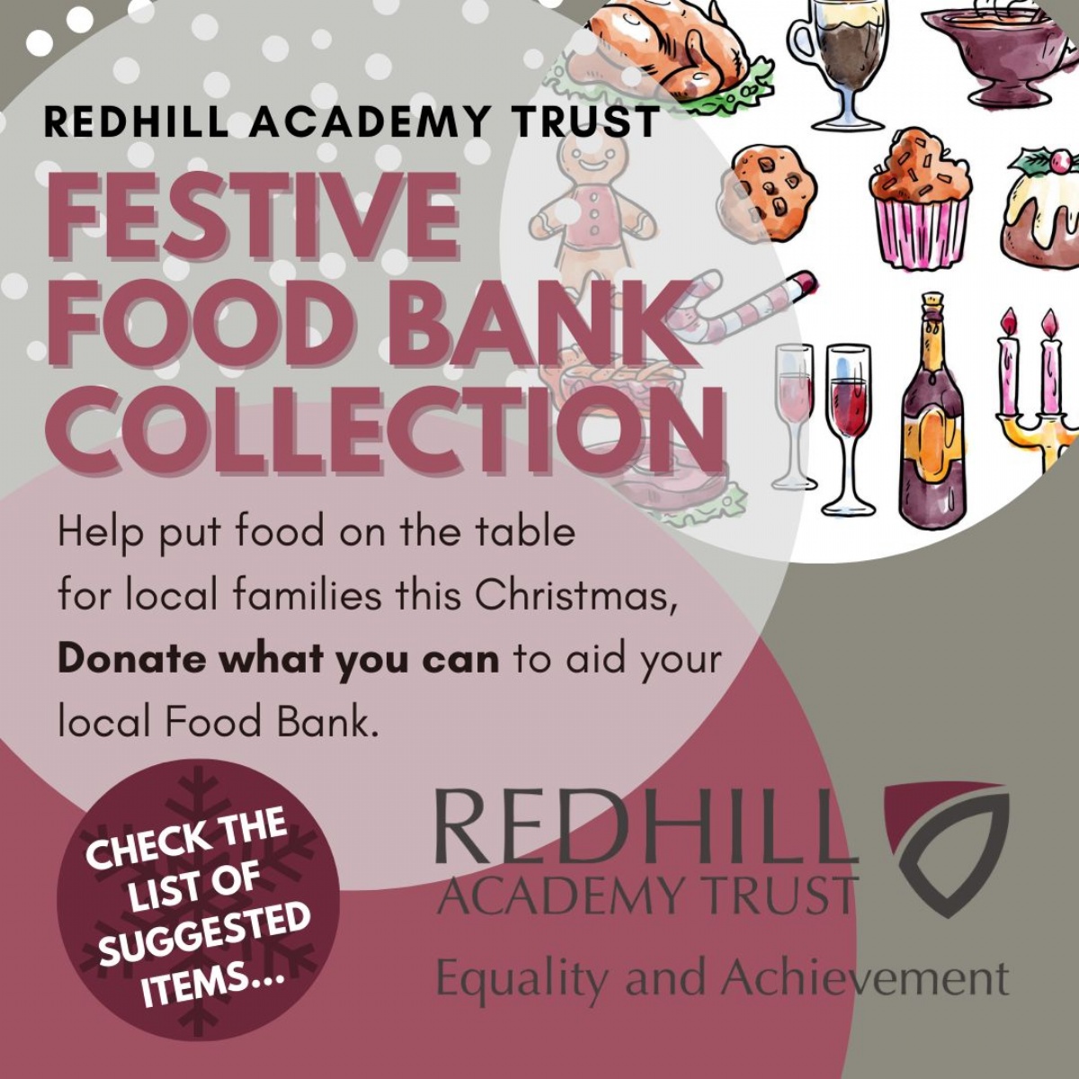Redhill Academy Trust - Festive Food Bank Collection Launches